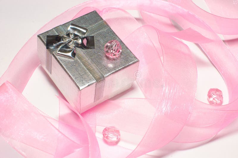 Gift Box with Festive Decor Stock Image - Image of package, celebration ...