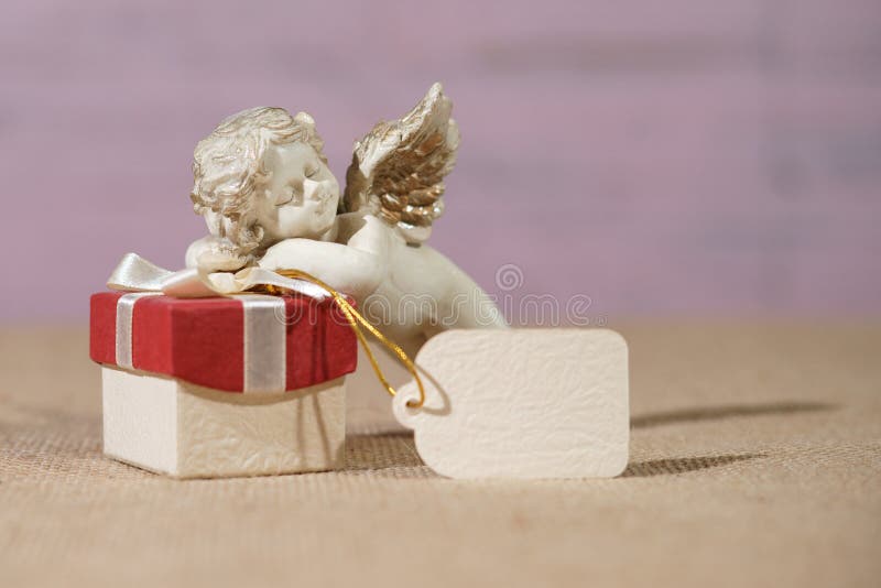 Gift box with figure stock photo. Image of sday, label - 47114084