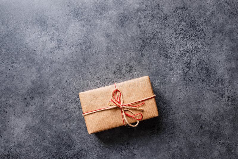 Gift box, flat lay stock photo. Image of object, wrapped - 170629604