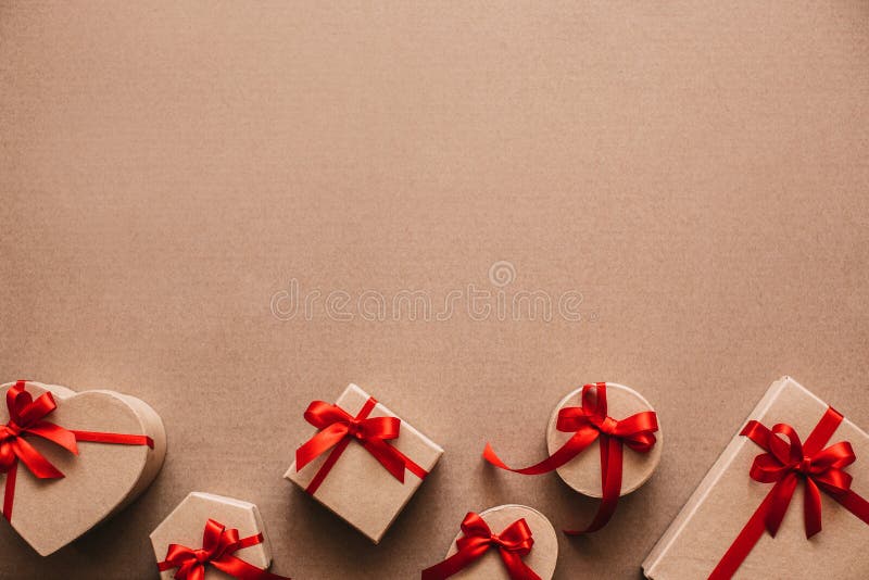 Gift box Flat lay. stock photo. Image of color, handmade - 71731402