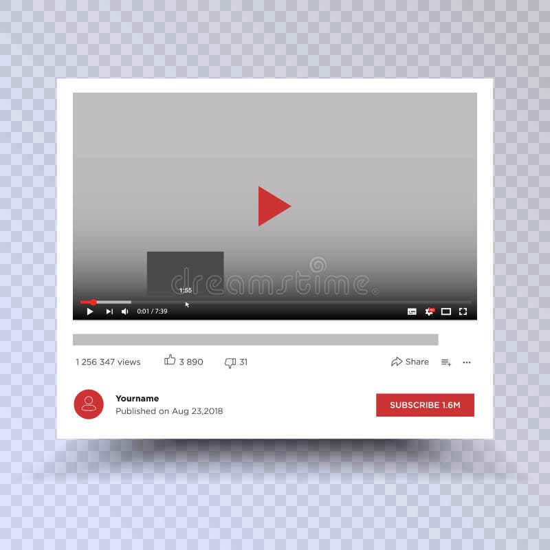 Video Channel . Photo Frame Browser Stock Vector - Illustration of ...