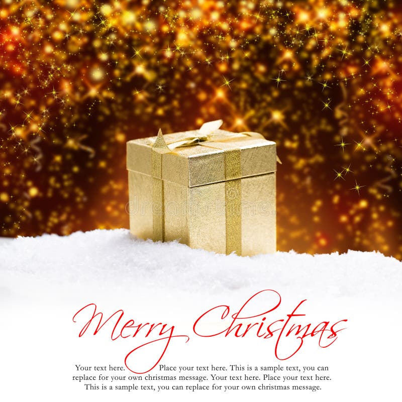 Gift Box in Front of Festive Background Stock Photo - Image of luxury ...