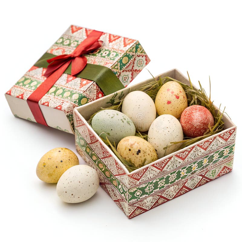 Gift Box Full of Eggs stock illustration. Illustration of gifting ...