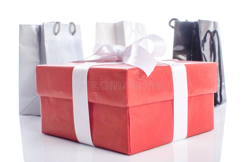 Gift box and gift bags stock photo. Image of birthday - 49380988