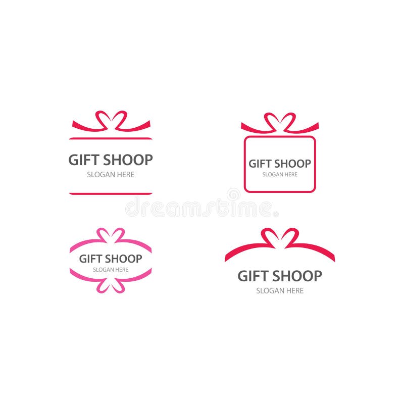 Gift Box, Gift Shop Logo Icon Vector Stock Vector - Illustration of ...