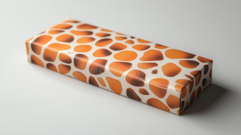 Gift Box with Giraffe Pattern Wrapping Generative AI Stock Illustration ...
