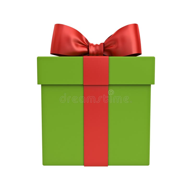Green present box stock vector. Illustration of blank - 4315528
