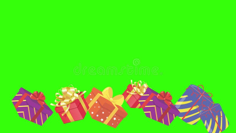 Gift Box Group Animation, Chroma Key, Graphic Source Elements Stock ...