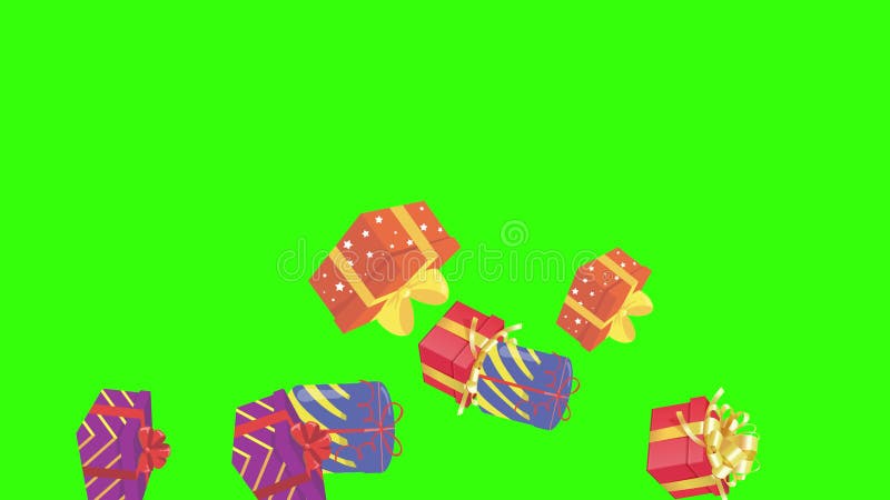 Gift Box Group Animation, Chroma Key, Graphic Source Elements Stock ...