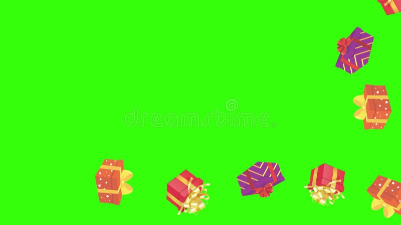 Gift Box Group Animation, Chroma Key, Graphic Source Elements Stock ...