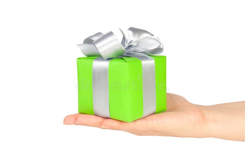Gift box in hand stock photo. Image of retail, present - 21478188