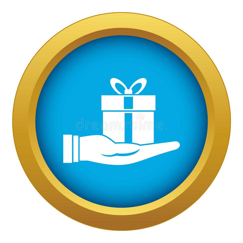 Gift Box in Hand Icon Digital Green Stock Vector - Illustration of ...