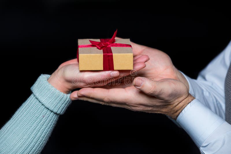 Gift box in hands stock image. Image of celebrate, horizontal - 86289271