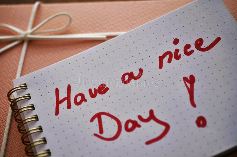 Have a Nice Day Write on a Gift Box Stock Illustration - Illustration ...