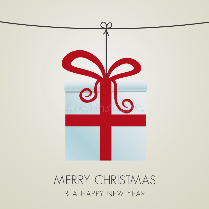 Gift box hanging stock illustration. Illustration of merry - 27013460
