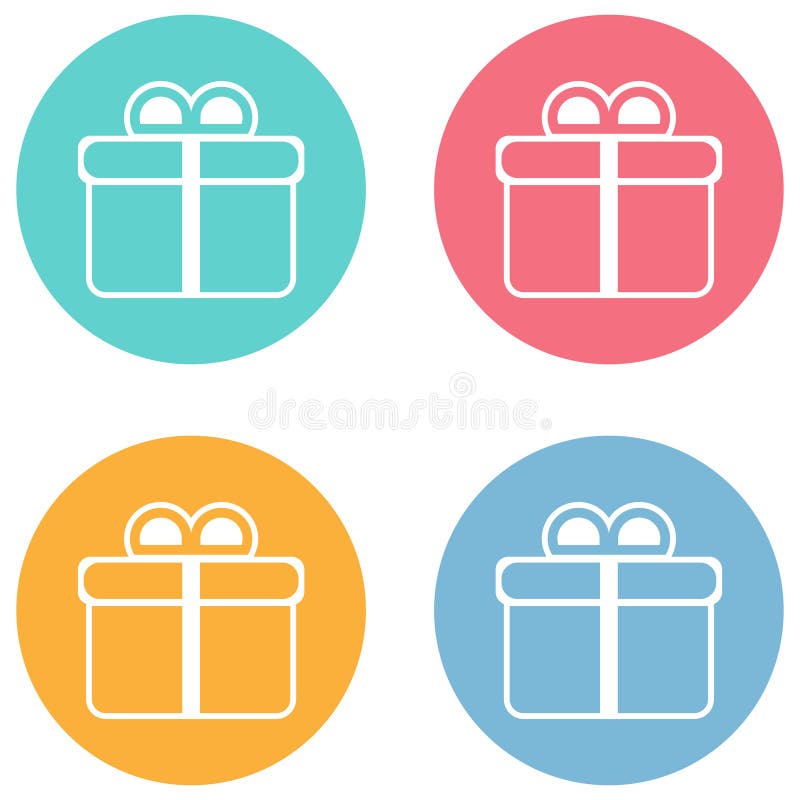 Gift Box Icon, Gift Boxes Icons Set. Vector Illustration Stock Vector ...
