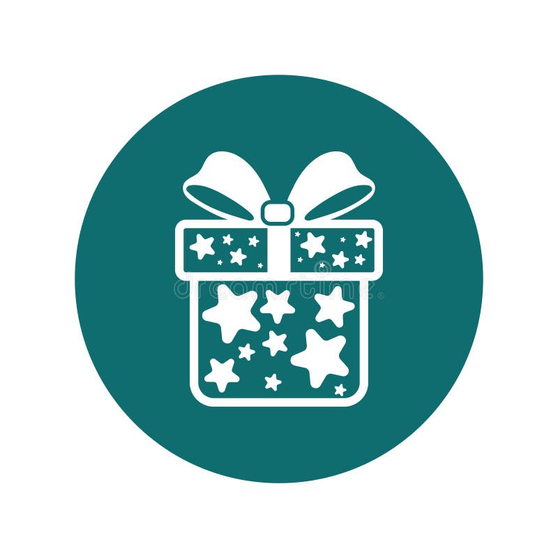 Gift Box Icon Christmas Present Sticker Vector Stock Vector ...