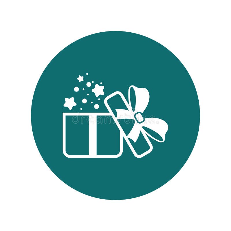 Gift Box Icon Christmas Present Sticker Vector Stock Vector ...