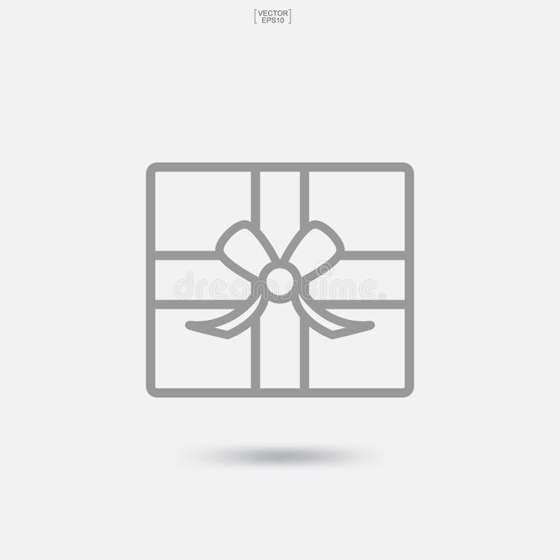 Gift Box Icon. Christmas Gift Box Sign and Symbol Stock Vector ...