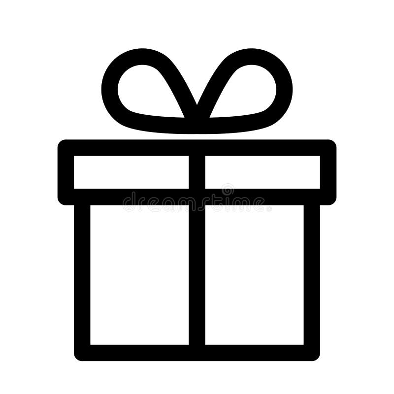 Gift Box in Line Style. Gift Box Icon or Present Icon. Stock Vector ...