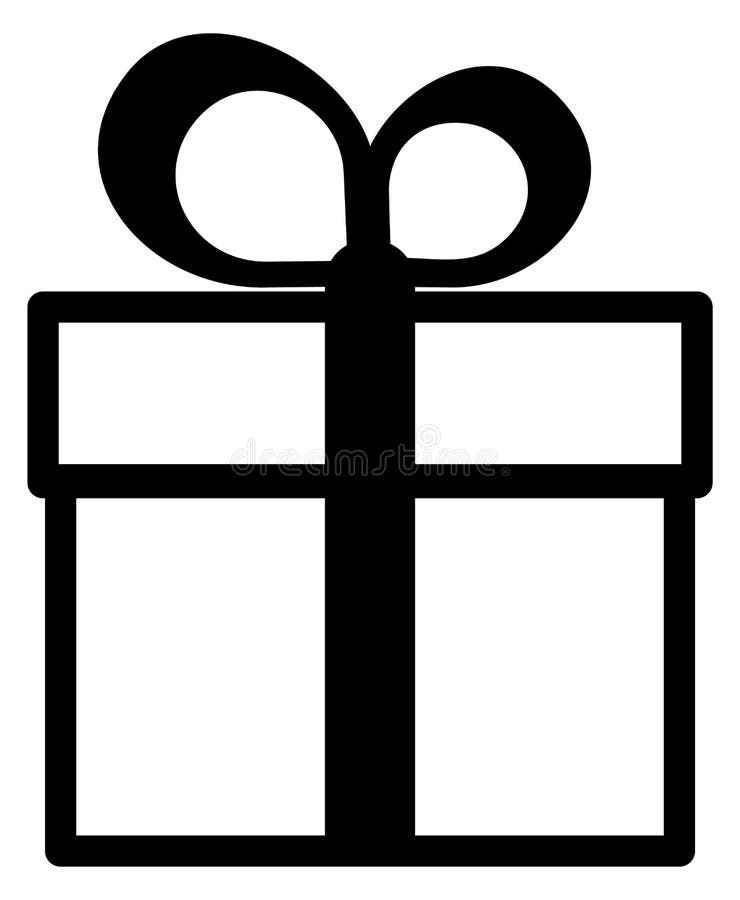 Gift Box Icon. Present with Ribbon Bow Symbol Stock Vector ...