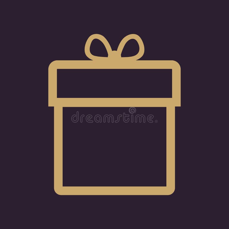 Gift Box Icon. Present Symbol Stock Vector - Illustration of object ...