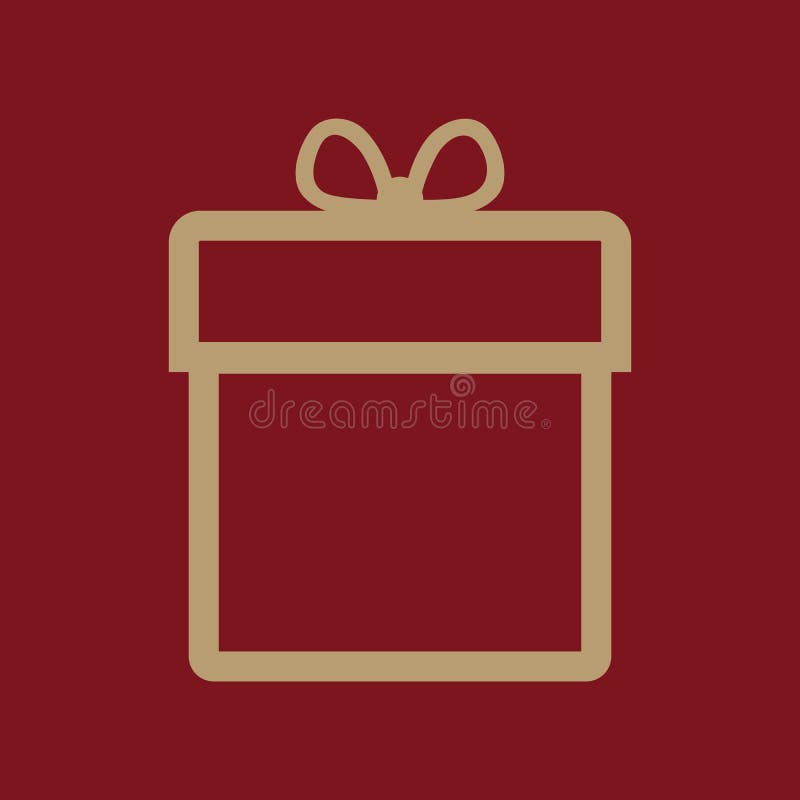 Gift Box Icon. Present Symbol. Flat. Stock Vector - Illustration of ...