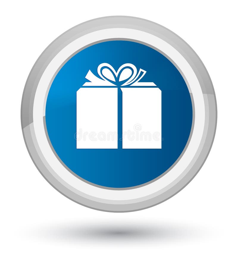 Gift Box Icon Prime Blue Round Button Stock Illustration - Illustration ...