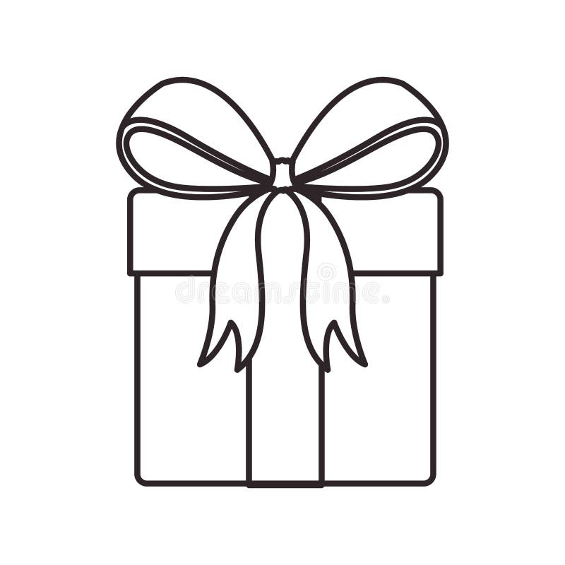 Continuous Line Drawing of Gift Box Vector Stock Vector - Illustration ...