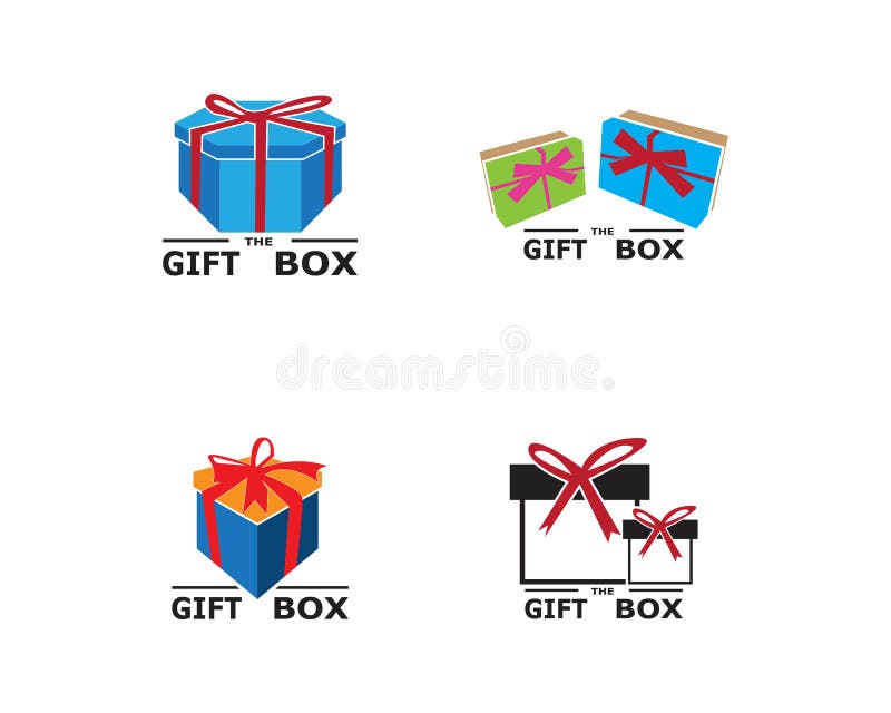 Gift Box Icon and Symbol Vector Template Stock Vector - Illustration of ...