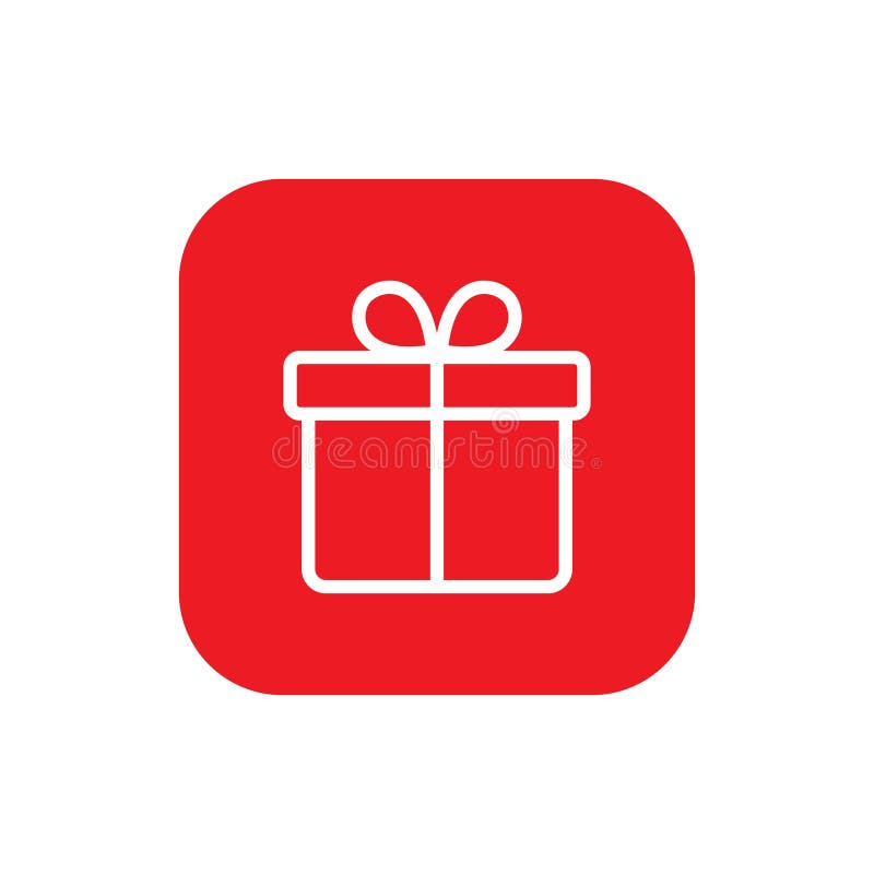 Gift Box Icon Vector Isolated on White Background. Present Sign Symbol ...