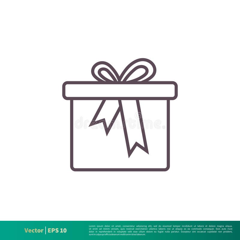 Gift Box Icon Vector Logo Template Illustration Design. Vector EPS 10 ...