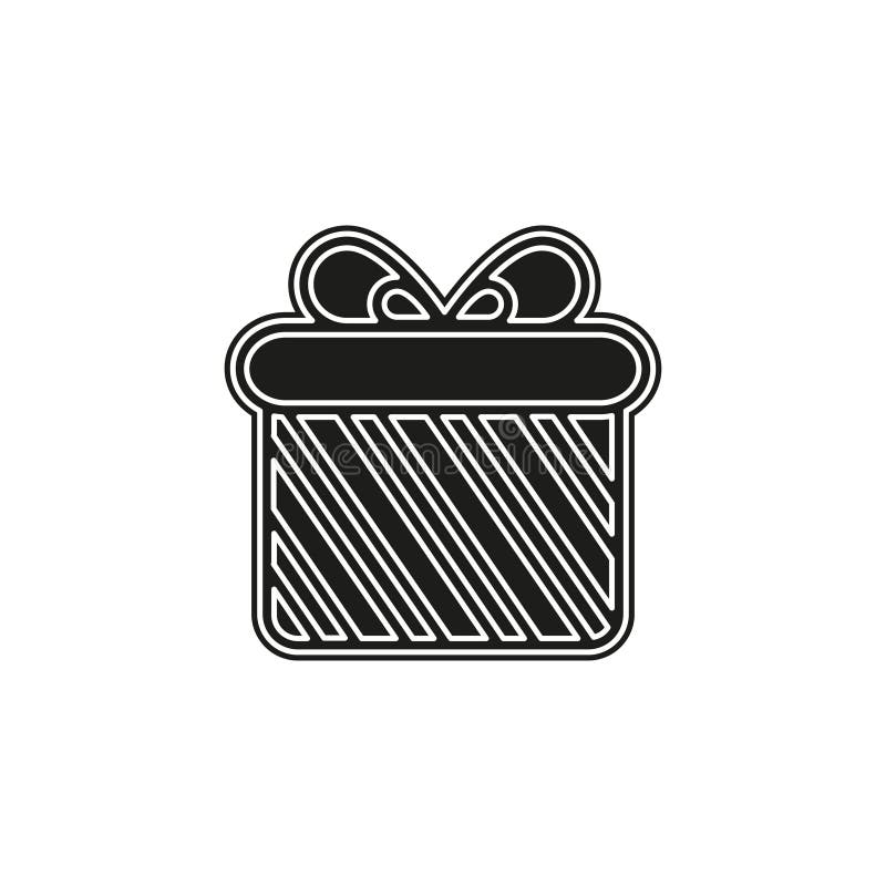 Gift Box Icon - Vector Present Icon - Holiday Celebration Symbol Stock ...
