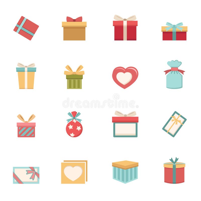 Gift box icons stock illustration. Illustration of christmas - 44362408