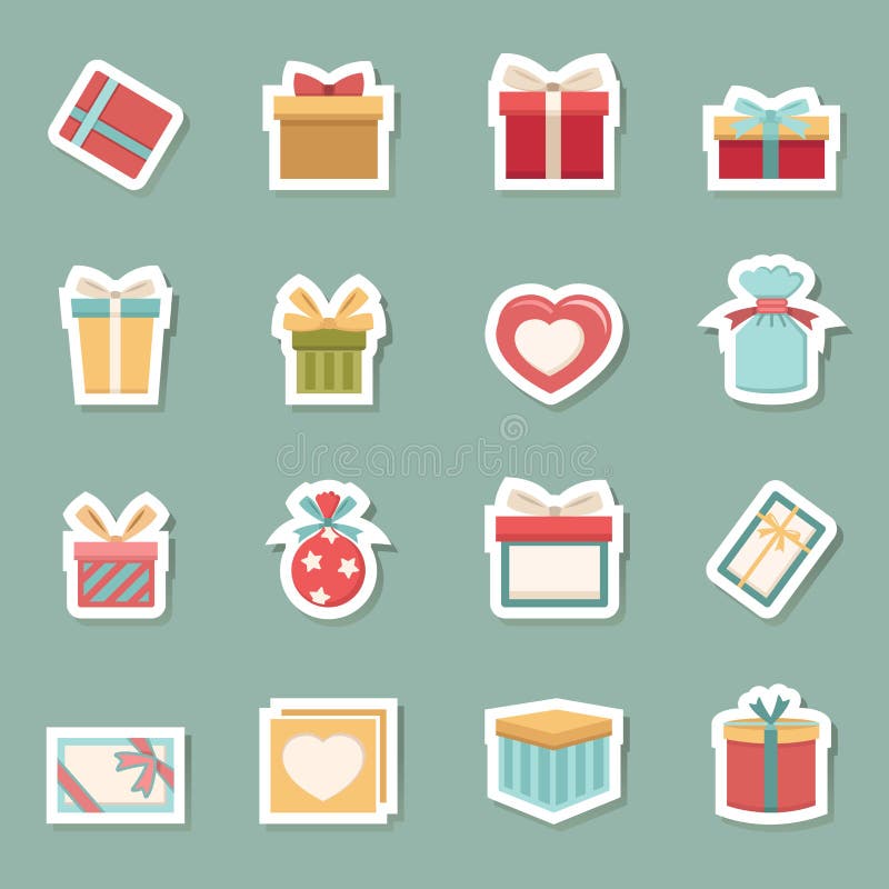 Gift box icons stock vector. Illustration of decorative - 45905179