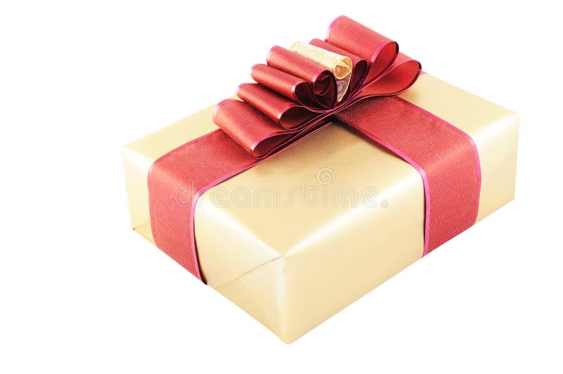 Gift box isolated stock photo. Image of december, celebrate - 7305030