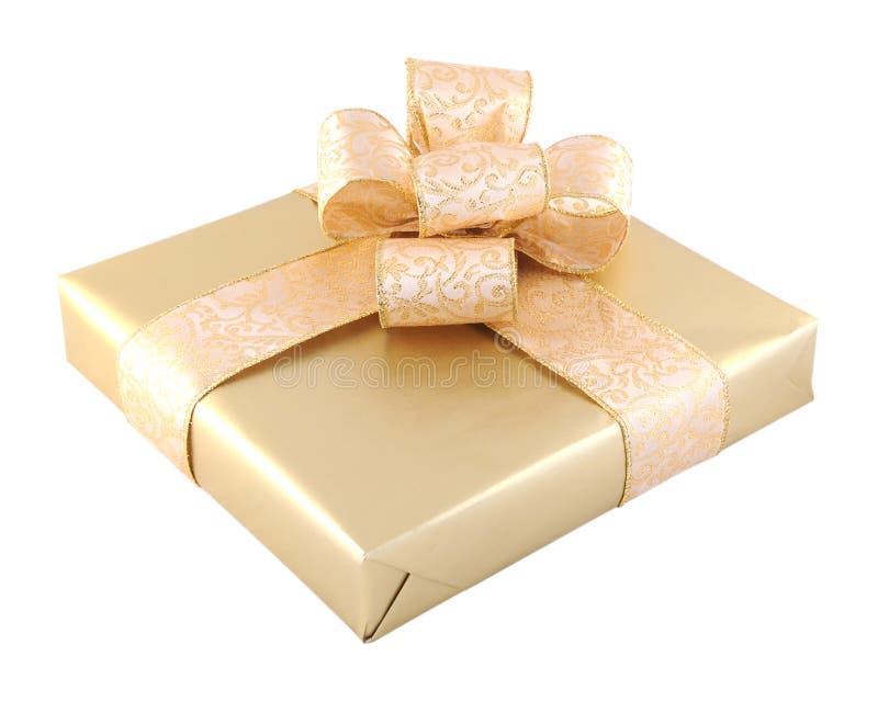 Gift box isolated stock image. Image of decoration, silver - 7305035
