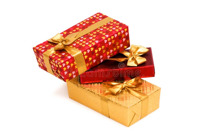 Open Gift Box Isolated on White Background Stock Image - Image of ...
