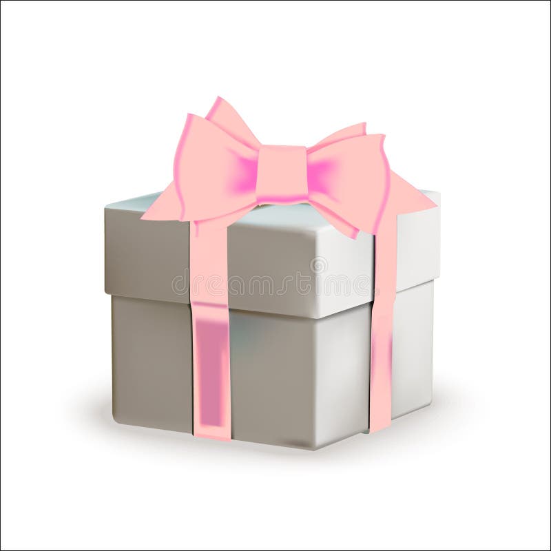 Gift Box, Isolated Vector, Element for Greetings Cards, Box, Tie Stock ...