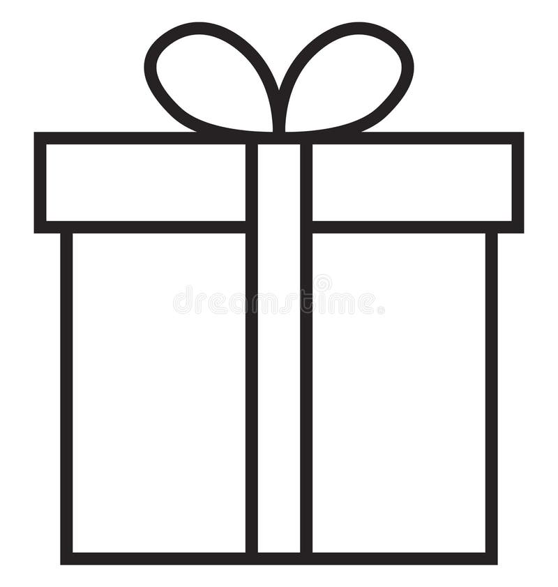 Gift Box Isolated Vector with Line and Fill Icon Stock Vector ...