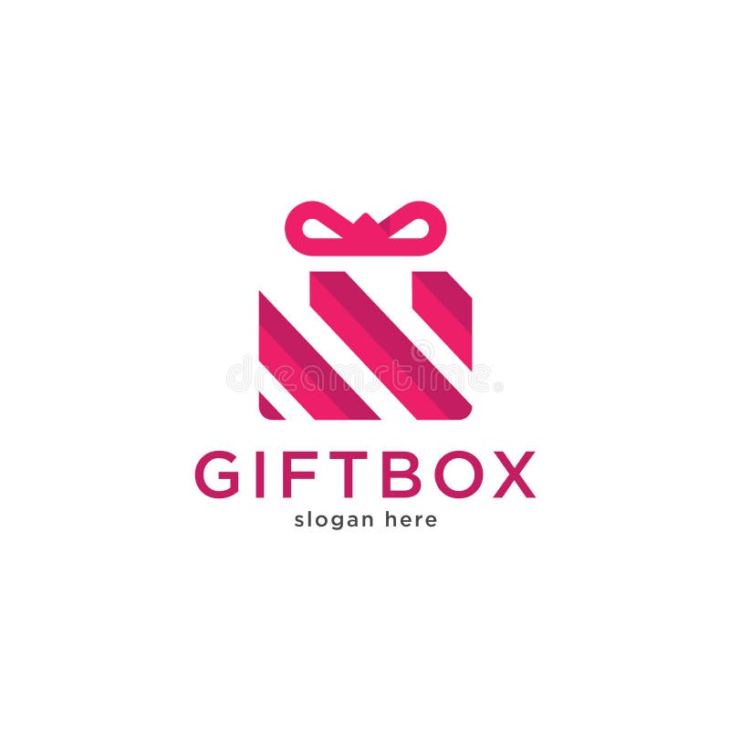 Gift box logo template stock vector. Illustration of package - 175533955