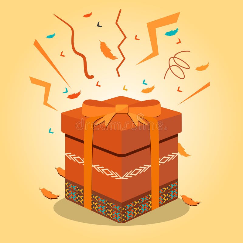 Gift Box Native America Day Celebration with Apache Traditional ...