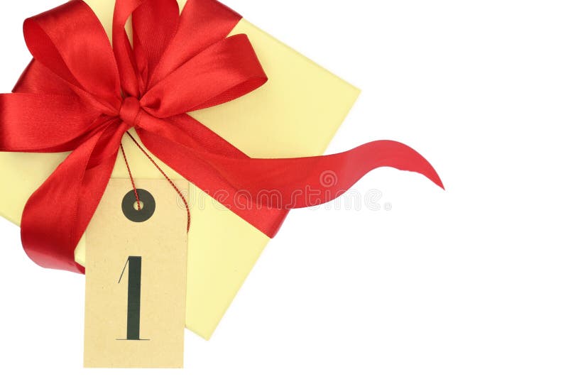 Gift box with number one stock image. Image of consumerism - 47241777