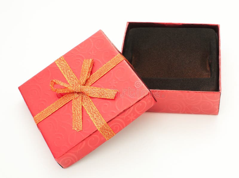 Gift Box Opened with Space for Card Stock Image - Image of open, shiny ...