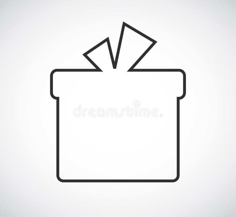 Gift box outline frame stock vector. Illustration of style - 200602490