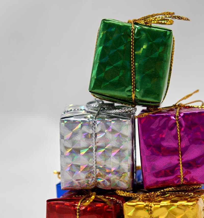 Gift box pile up stock image. Image of gold, beautiful - 62953039