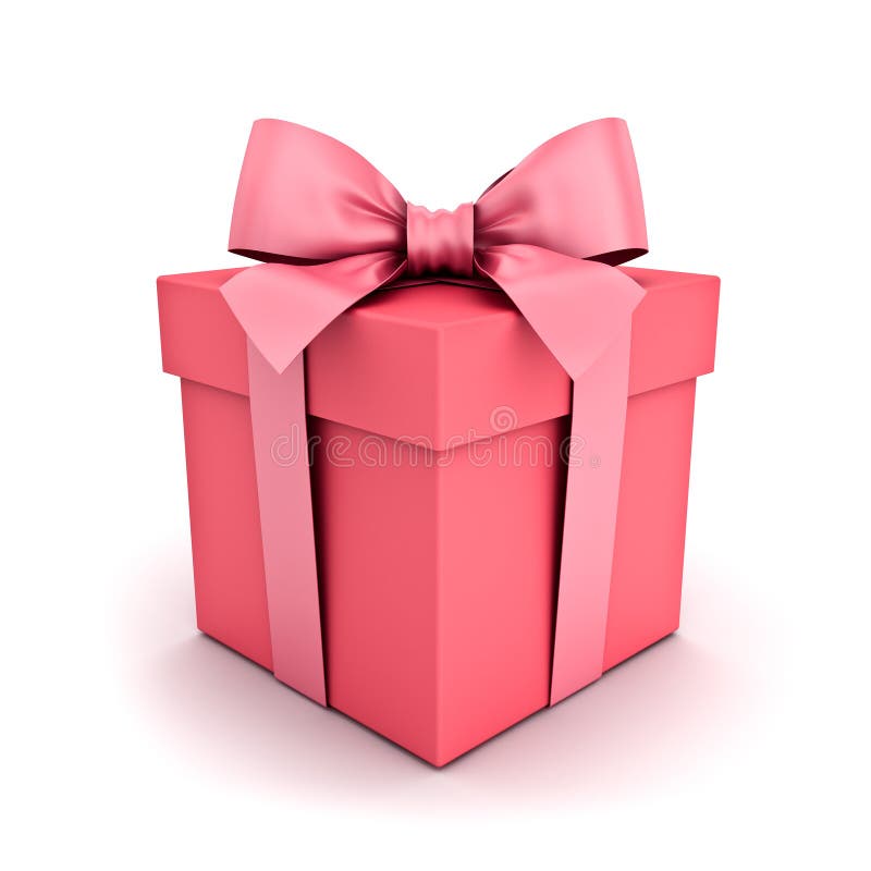 Blank Sweet Pink Pastel Color Present Box or Open Gift Box with Pink ...
