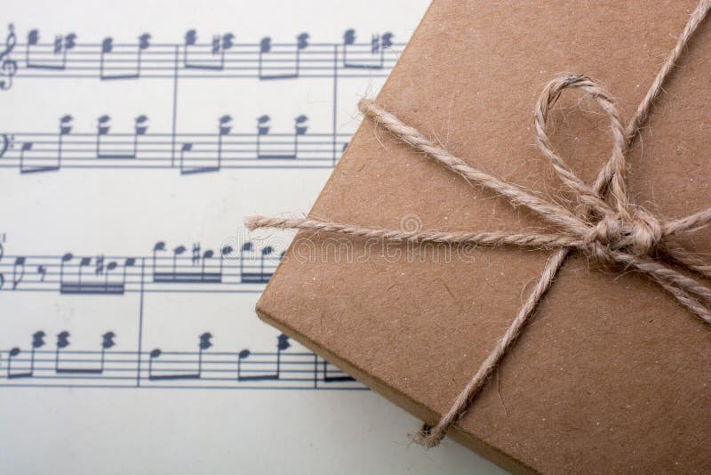 Gift Box Placed Paper Musical Notes Stock Photos - Free & Royalty-Free ...