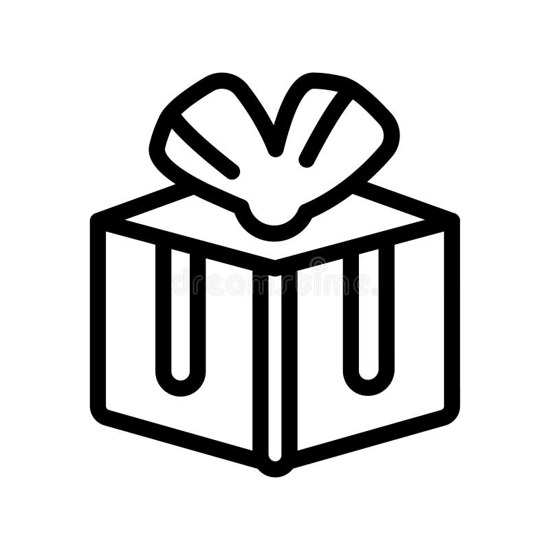 Gift box, Present icon stock illustration. Illustration of icon - 376868676