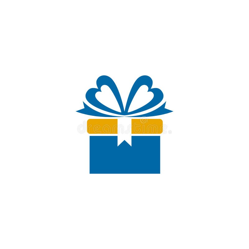 Gift Box Present Icon Logo Design Vector Template Stock Vector ...